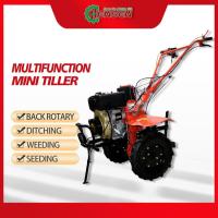 China 7HP Gasoline Mini Power Tiller 100-300mm Tilling Depth Hand Push Rotary Tiller for sale