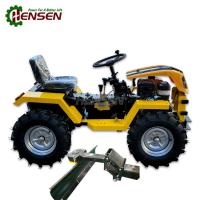China Gasoline Multipurpose Mini Tractor 4WD Tractor With Soil Leveler for sale