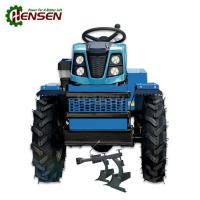 China 18HP 4WD Gasoline Mini Tractor with 2 Tined Plow CE Certified 6L Fuel Tank for sale