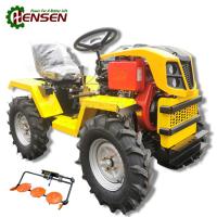 China 12HP 18HP 4WD Mini Tractor Diesel Small Lawn Tractor with 3 Disc Mower for sale