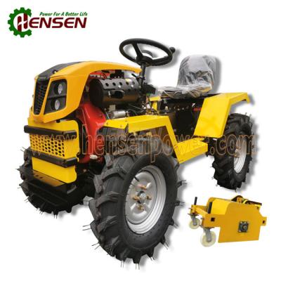 China Full-time  tractor 4WD diesel  mini tractor with weed shredder for sale