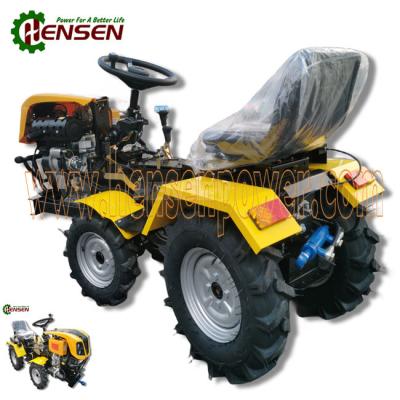China 12HP 4WD Air Cooled Diesel Mini Tractor with Synchro Gearbox 5.5L Fuel Tank for sale