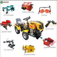 China 4WD 12HP Diesel Synchro Transmission Tractor with Weed Shredder 4F+2R for sale