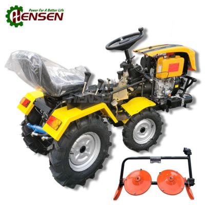 China 4 Wheel Drive Mini Tractor 12hp with 2 Disc Mower 4F2R 8F4R Gearbox for sale