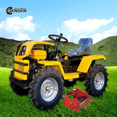 China Full-time 4WD Mini Tractor 18HP Gasoline with Potato Harvester CE for sale