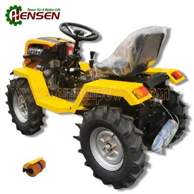 China 12hp Diesel 4WD Mini Tractor with Snowplow CE Certified Agricultural Multifunctional Tractor for sale