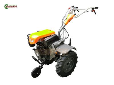 China 10hp Two Wheel Mini Diesel Tractor Walk Behind Tiller Agricultural Machinery 800-1350mm Tilling Width for sale