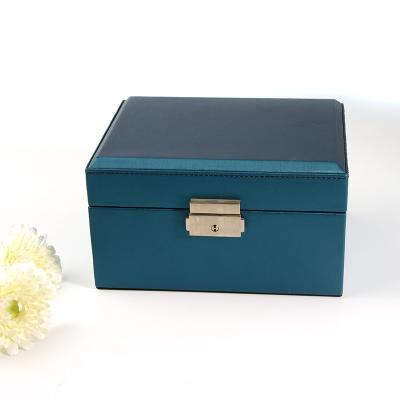 China brown  Portable Jewelry display Box PU Leather  Storage Case for sale