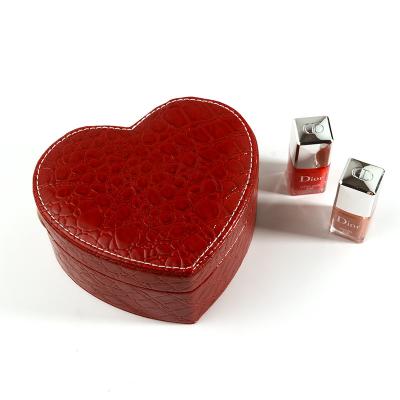 China jewelry box making with leather red jewelry box for sale