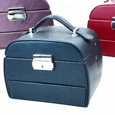 China Fashionable Colored Portable Travel Jewelry Box Custoner Size For Cosmetics for sale