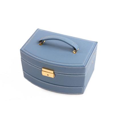 China Fashion Storage Holder Leather Jewelry Box Water Resistant Easy To Carry for sale