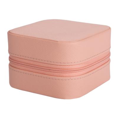 China pink  Portable Jewelry box  , Multifunction Travel Ring case for sale