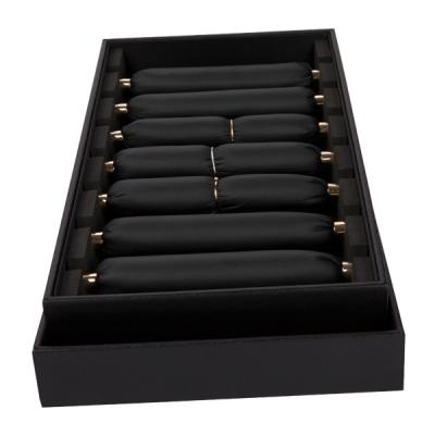 China Black Luxury Ring Display Storage Case , Custom Logo Pendant Display Tray for sale