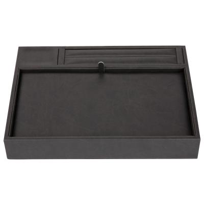 China Bracelet Jewelry Display Carrying Case , Retangular Black Jewelry Tray for sale
