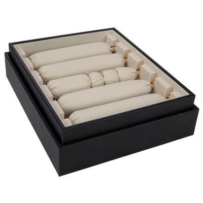 China Various Stackable Jewelry Organizer , High Grade Pu Leather Ring Display Box for sale