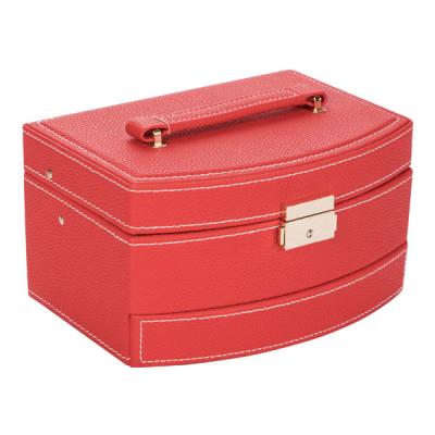China High Grade Leather Travel Jewelry Organizer , Folding Jewelry Carrying Case for sale