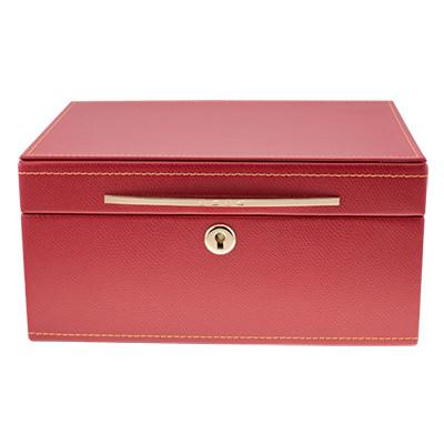 China PU leather jewelry storage cheap packaging travel portable jewelry box thin jewelry box for sale