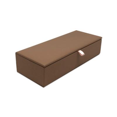 China Velvet Inner Leather Portable Travel Jewelry Box Ring Holders for sale
