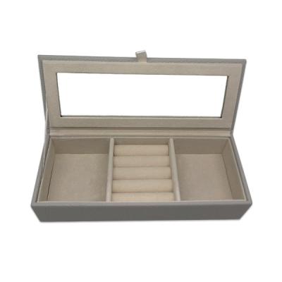 China Brown 5KG Load Leather Jewellery Storage Box Organizer for sale