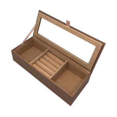 China PU Leather Hot Stamping Jewelry Gift Boxes For Necklace for sale