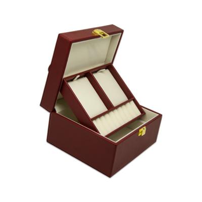China Electroplating Hardware Mirror Jewelry Organizer Box With Handle for sale