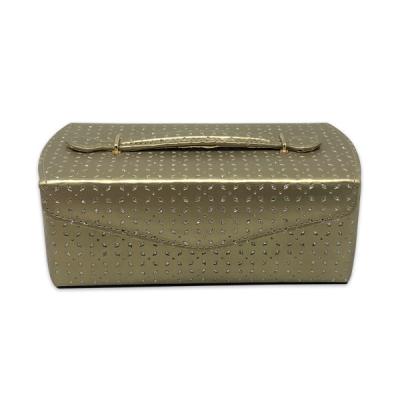 China Gold Color 3 Drawers Rectangle Jewelry Storage Case for sale