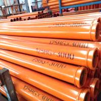China Red Concrete Pump Truck Parts A810301010021 A810301010021C Concrete Pump Tube 125A*3m for sale