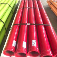 China Red Concrete Pump Truck Parts A810301010021 A810301010021C Concrete Pump Tube 125A*3m for sale