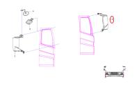 China 60025737 60025736 Rearview mirror assembly (L) CB311-SL611BL SR1400/350 for SANY Mobile Crane STC250 for sale