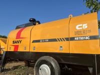 China SANY Used Stationary Concrete Pump 85m3/H HBT8018C-5 7260X2125X2685mm for sale