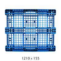 China Euro Standard Size 1200*800 Heavy Duty Plastic Pallet with Steel Bar ISO9001 Certified for sale