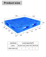 China 4tone Static Load Plastic Pallet Custom Heavy Duty Double Faced for Material Handling for sale
