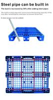 China Euro Pallet Heavy Duty Double Sides HDPE Large Stackable Reversible Plastic Pallet for sale