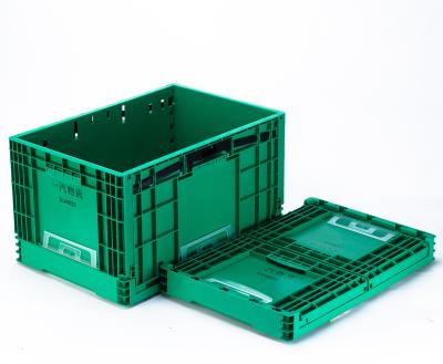 China Collapsible Storage Plastic Crate for Fruit Moving Customized Color Solid Box Style for sale