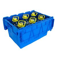 China Shipping and Storage Crate Solid PP Plastic Logistic Container with Attached Lid for sale