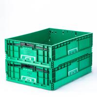 China 800x600x230mm Collapsible Plastic Vegetable Crate for Industrial Storage and Shipping for sale
