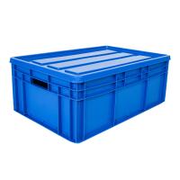China Convenient Eco-Friendly Plastic Storage Crate with Lid and Stackable Design for sale