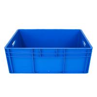China Convenient Eco-Friendly Plastic Storage Crate with Lid and Stackable Design for sale