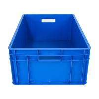 China Convenient Eco-Friendly Plastic Storage Crate with Lid and Stackable Design for sale