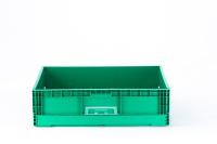 China 800x600x230mm Collapsible Plastic Vegetable Crate for Industrial Storage and Shipping for sale