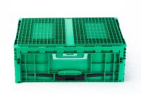 China Customized Logo Plastic Storage Box Container Folding Stackable Crate for Tool Storage for sale