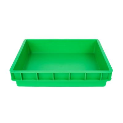 China Solid Box Rectangular Plastic Turnover Crate for Customizable Color Food Storage for sale