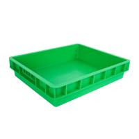 China Solid Box Rectangular Plastic Turnover Crate for Customizable Color Food Storage for sale