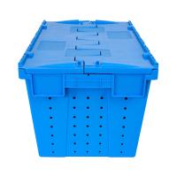 China Supermarket Plastic Tote Box Acceptable OEM ODM Transport Turnover Crate with Mesh for sale