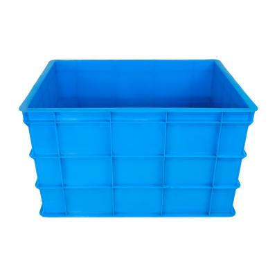 China Customized Logo Solid Box Plastic Stackable Storage Crate for Warehouse Management for sale