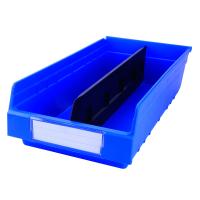 China PP Customized Color Warehouse Storage Racking Crate Plastic Shelf Bin Office Organizer for sale