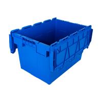 China Storage and Shipping Stackable Container Moving Turnover Plastic Crate with Lid for sale
