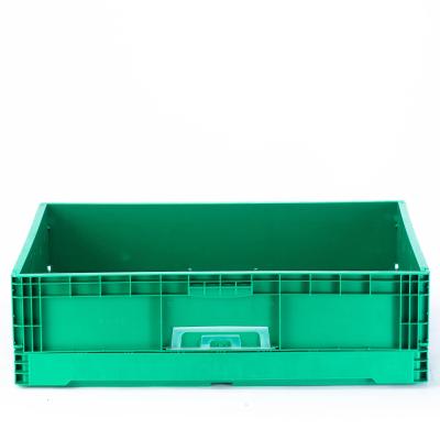 China Collapsible EU Turnover Container Plastic Solid Storage Crate 800x600x230mm for Shipping for sale