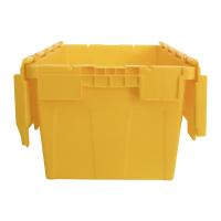 China Transport Logistic Turnover Essential Stackable Solid Box Style Plastic Crate with Lid for sale