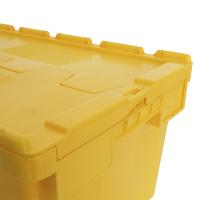 China Transport Logistic Turnover Essential Stackable Solid Box Style Plastic Crate with Lid for sale